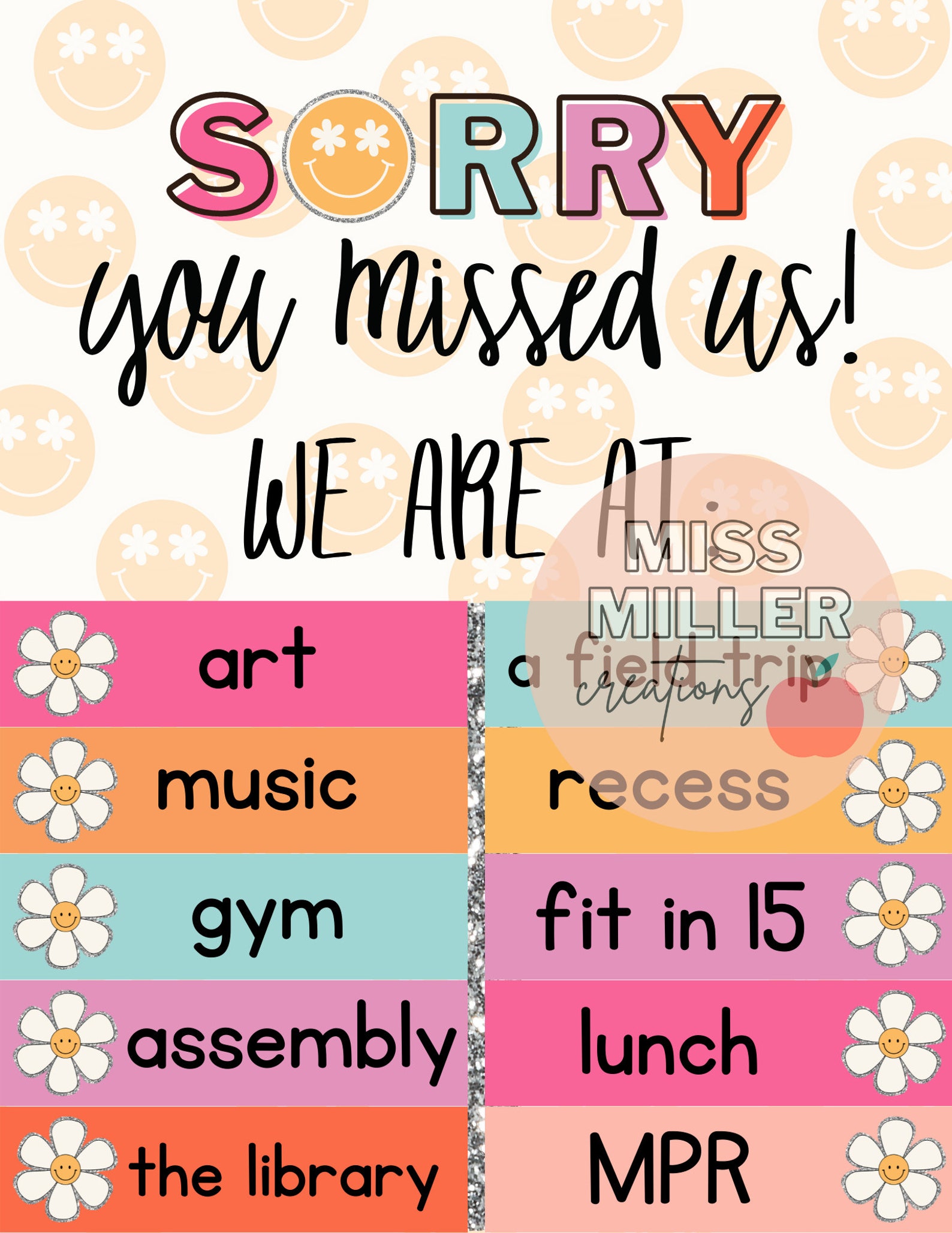 Where Are We Classroom Door Sign editable - Etsy