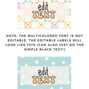 Groovy Pastel Classroom Supply Labels - Etsy