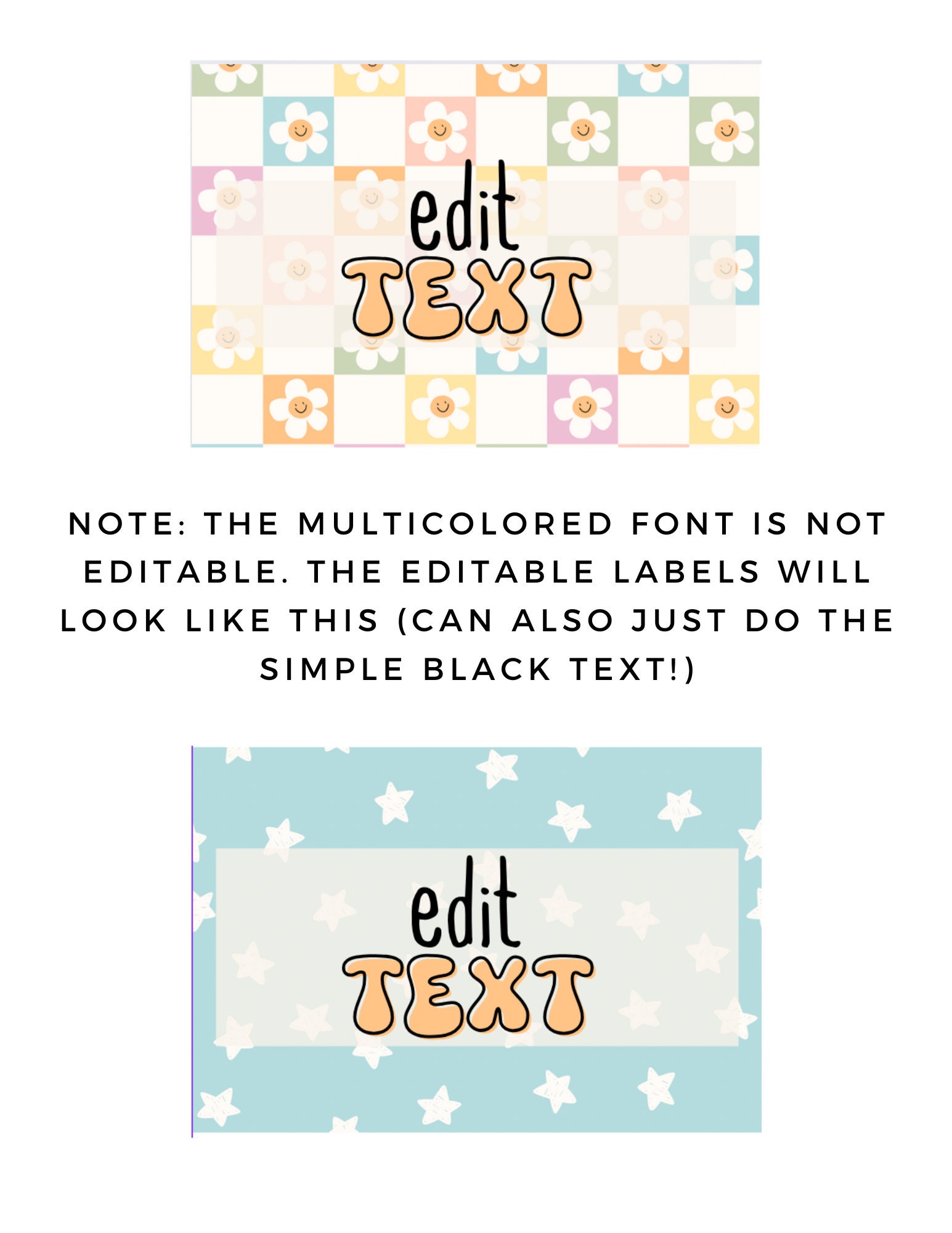 Groovy Pastel Classroom Supply Labels - Etsy