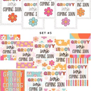 Groovy Glitter Work Coming Soon Posters - Etsy