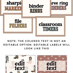 Wild Wild West Classroom Supply Labels - Etsy