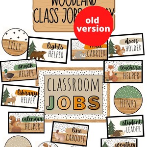 Woodland Classroom Jobs Display [editable] - Etsy