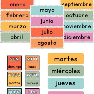 Retro Rainbow Classroom Calendar - Etsy