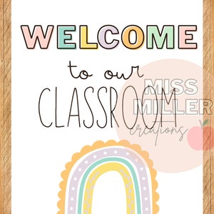 Pastel Boho Rainbow Classroom Quote Posters - Etsy