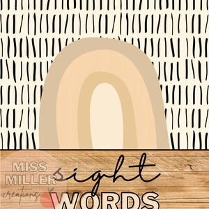 Neutral Boho Rainbow Binder Covers [editable] - Etsy