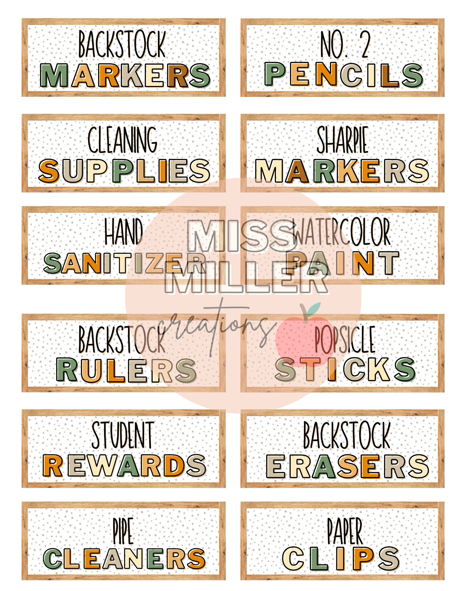 Woodland Classroom Supplies Labels editable - Etsy Canada