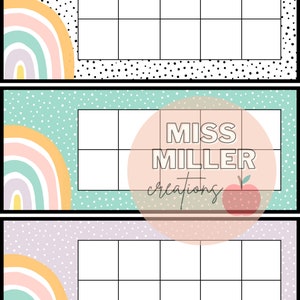 Pastel Boho Rainbow Math Classroom Displays - Etsy