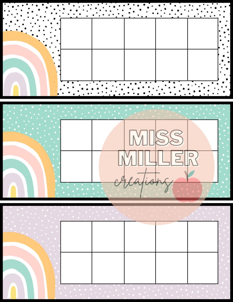 Pastel Boho Rainbow Math Classroom Displays - Etsy