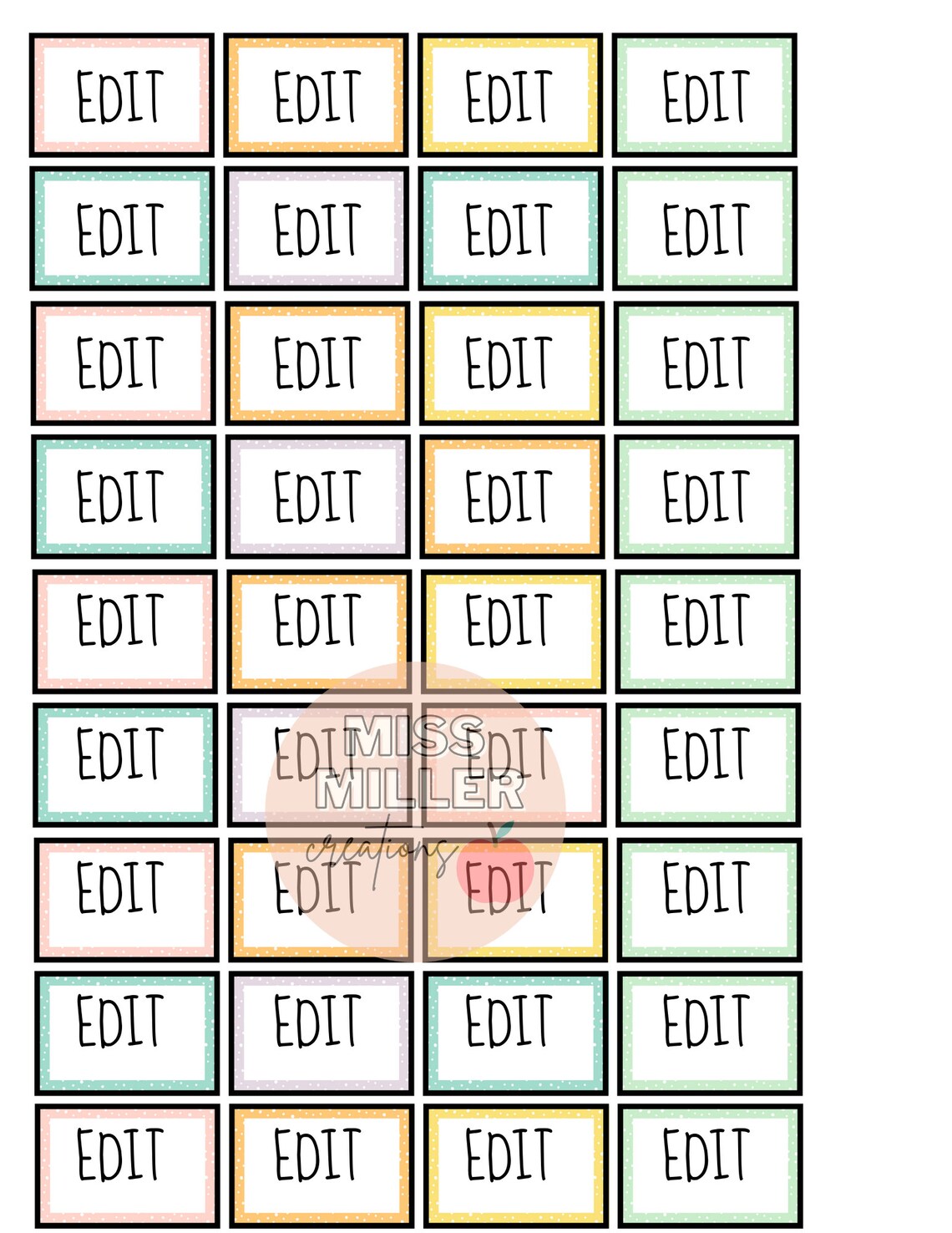 Pastel Boho Rainbow Teacher Toolbox Labels editable - Etsy