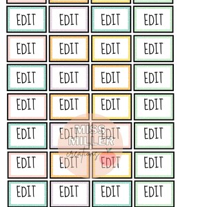 Pastel Boho Rainbow Teacher Toolbox Labels [editable] - Etsy