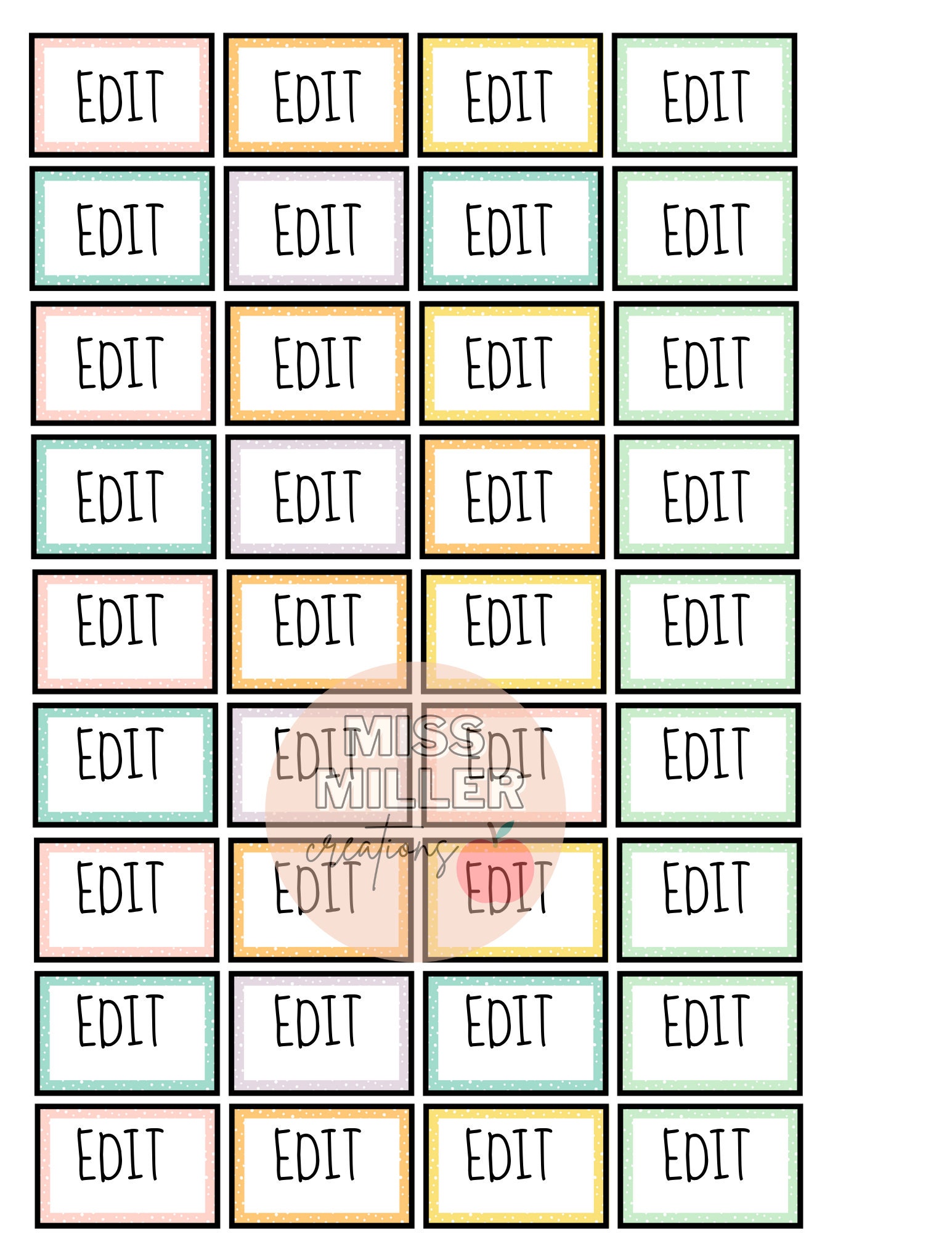 Pastel Boho Rainbow Teacher Toolbox Labels editable - Etsy