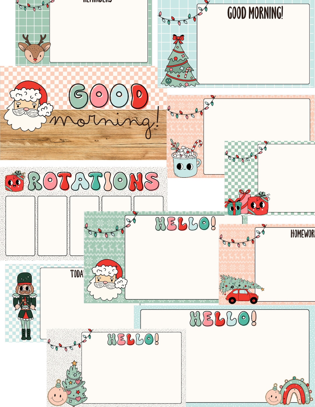 Groovy Christmas Google Slides Templates - Etsy