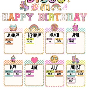 Disco Era Class Birthday Display - Etsy
