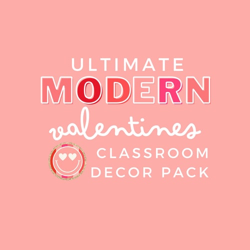Modern Valentine's Day Classroom Decor Pack - Etsy