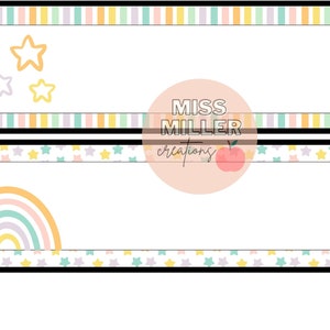 Pastel Boho Rainbow Desk Plates [editable] - Etsy