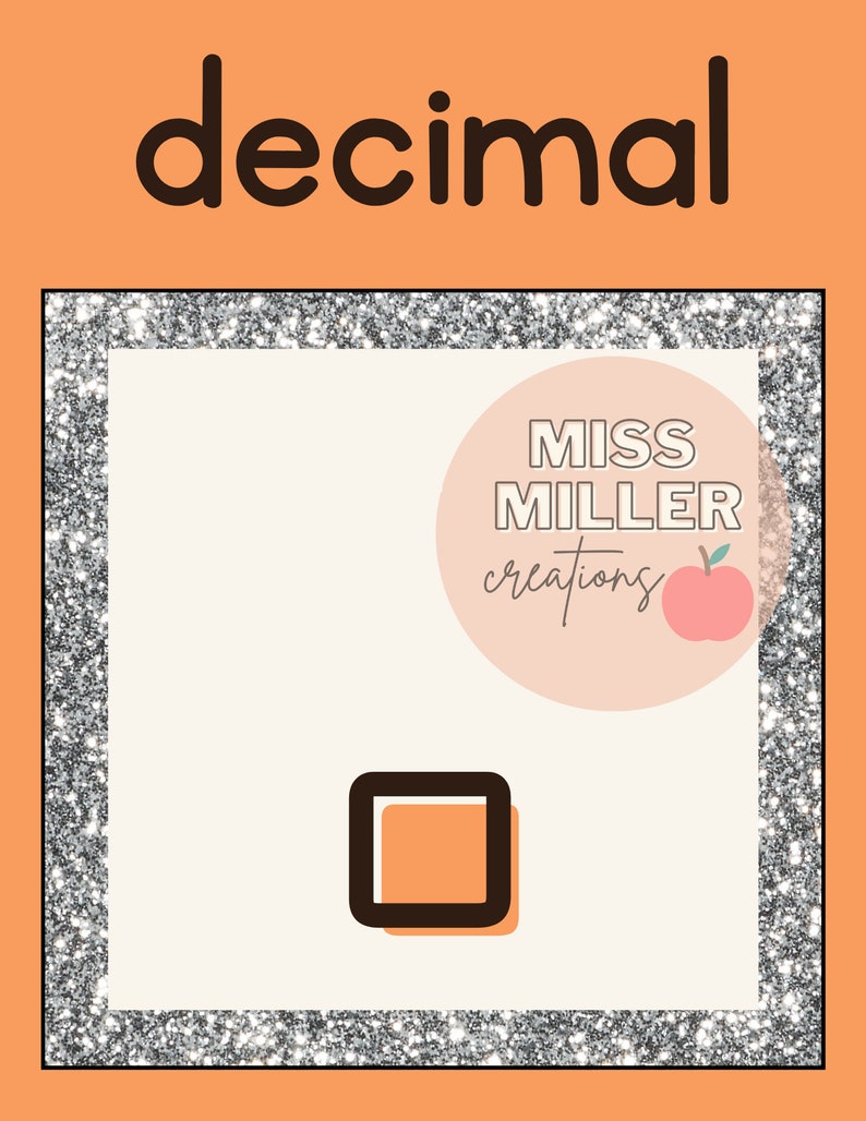 Groovy Glitter Place Value Posters - Etsy