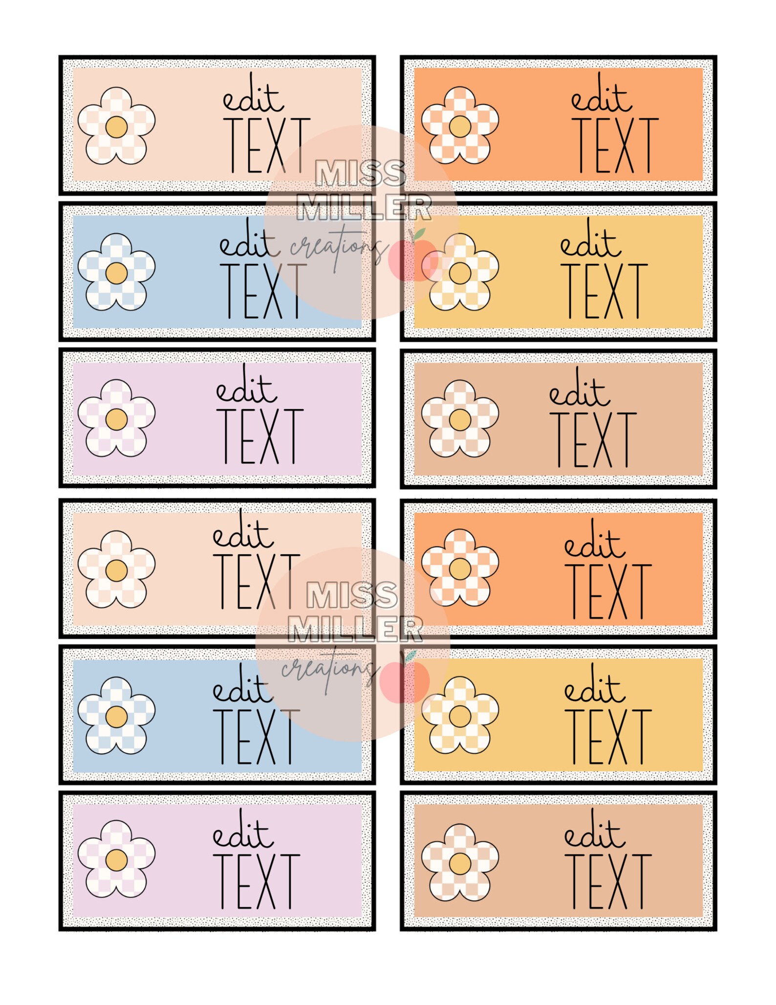 Daisy Dreams Teacher Toolbox Labels [editable] - Etsy