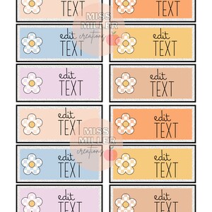 Daisy Dreams Teacher Toolbox Labels [editable] - Etsy