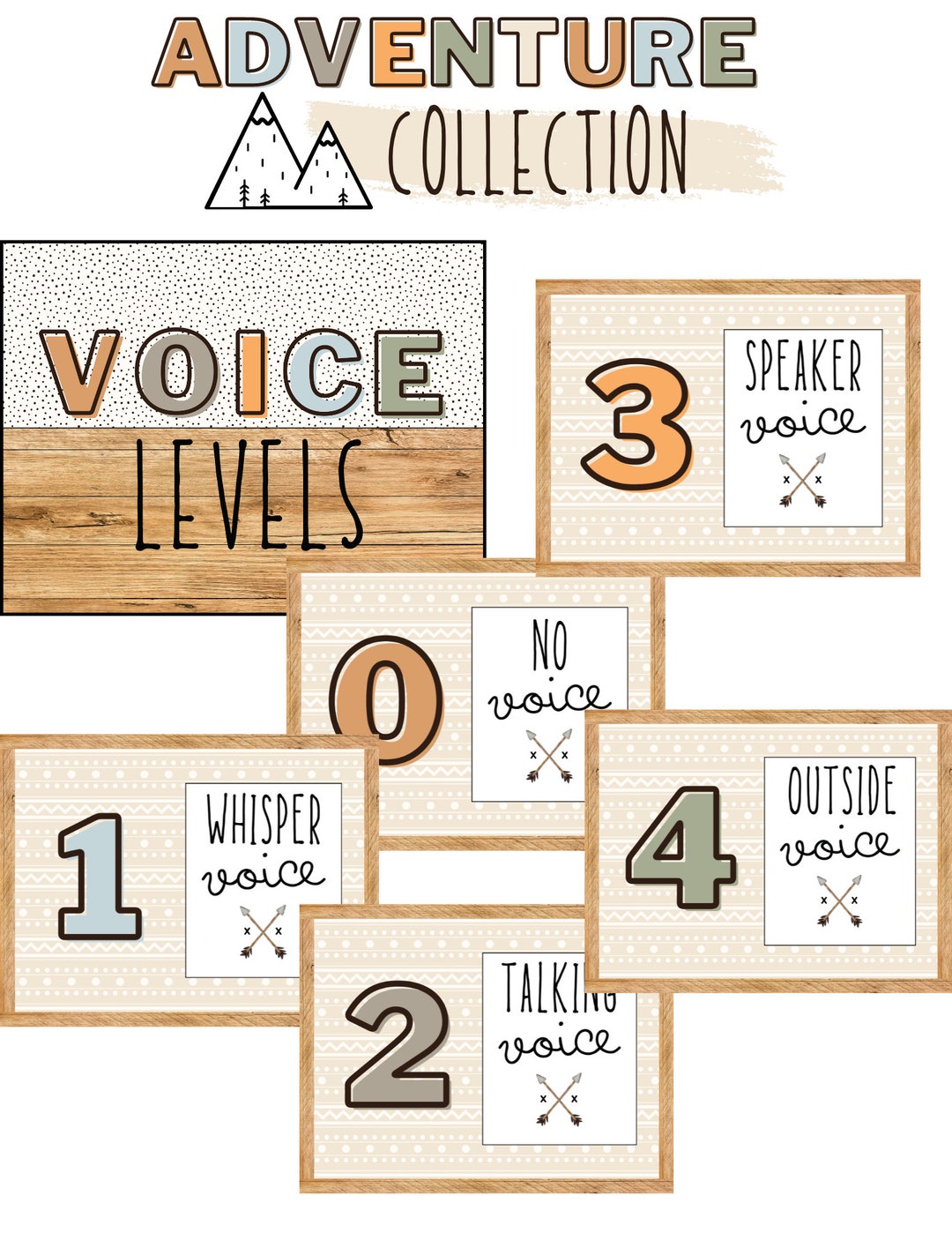 Adventure Voice Level Classroom Posters - Etsy