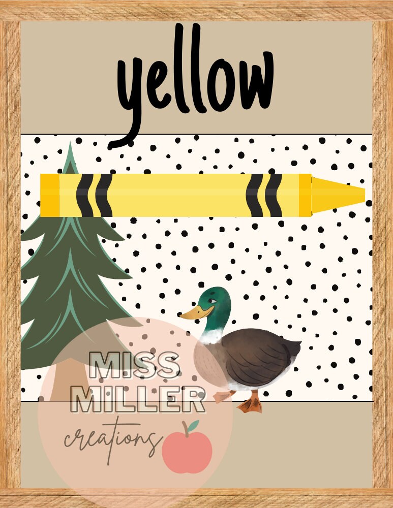 Woodland Classroom Color Posters | Etsy