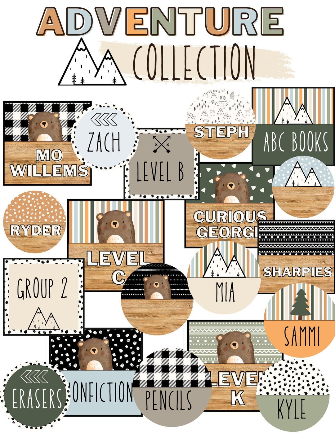 Adventure Classroom Labels [editable] - Etsy
