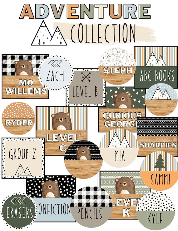 Adventure Classroom Labels editable - Etsy
