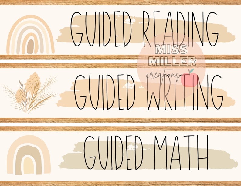 Neutral Boho Rainbow Classroom Schedule editable - Etsy