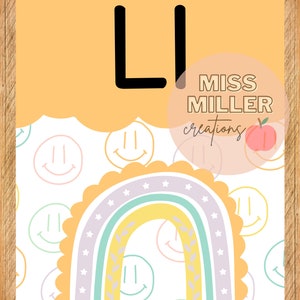 Pastel Boho Rainbow Alphabet Posters - Etsy