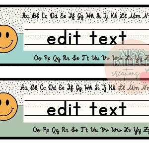 Groovy Boho Desk Plates [editable] - Etsy