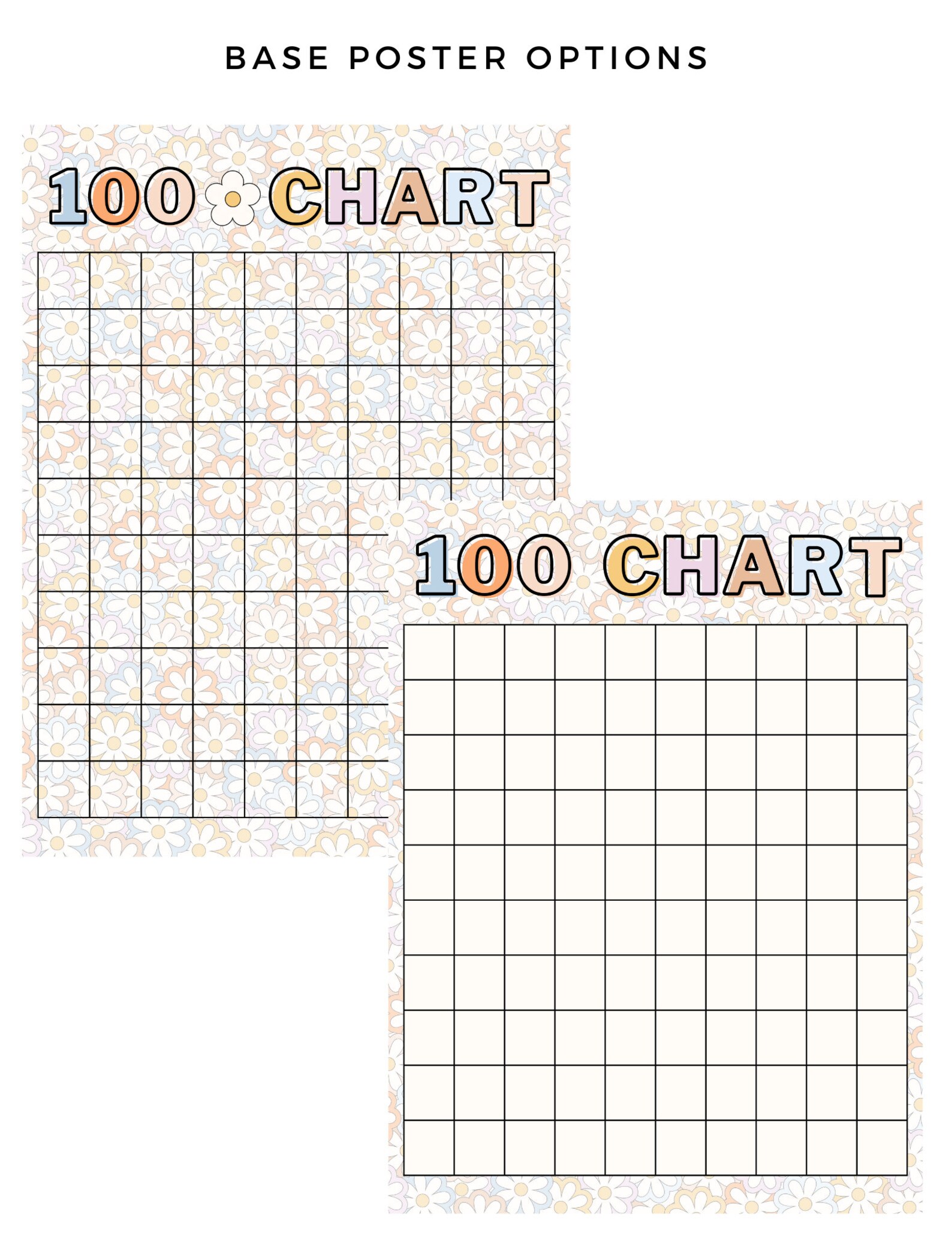 Daisy Dreams Interactive 100 Chart - Etsy