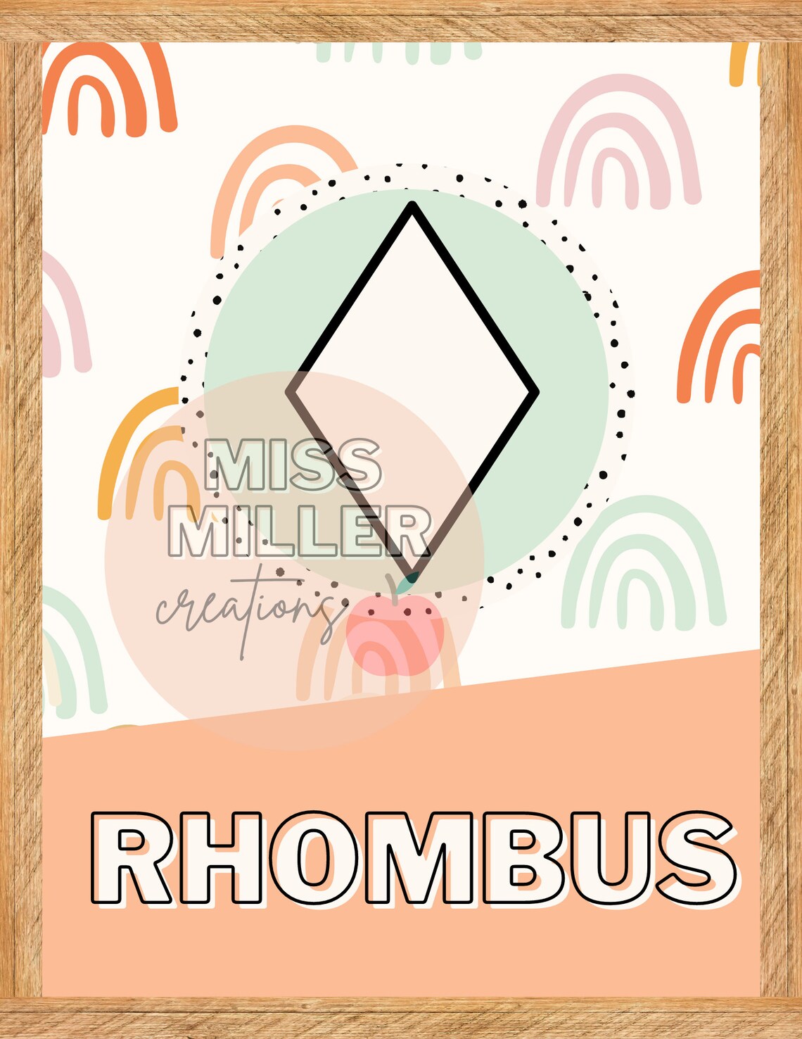 Groovy Boho Classroom Shape Posters - Etsy