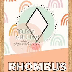 Groovy Boho Classroom Shape Posters - Etsy