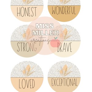 Neutral Boho Rainbow Classroom Affirmation Station - Etsy