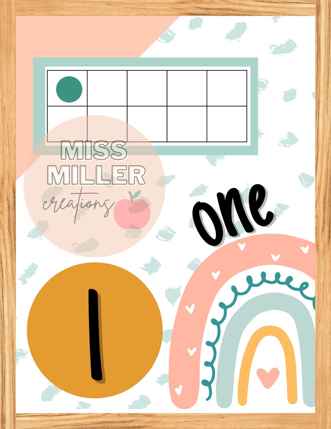 Modern Boho Rainbow Classroom Number Posters - Etsy