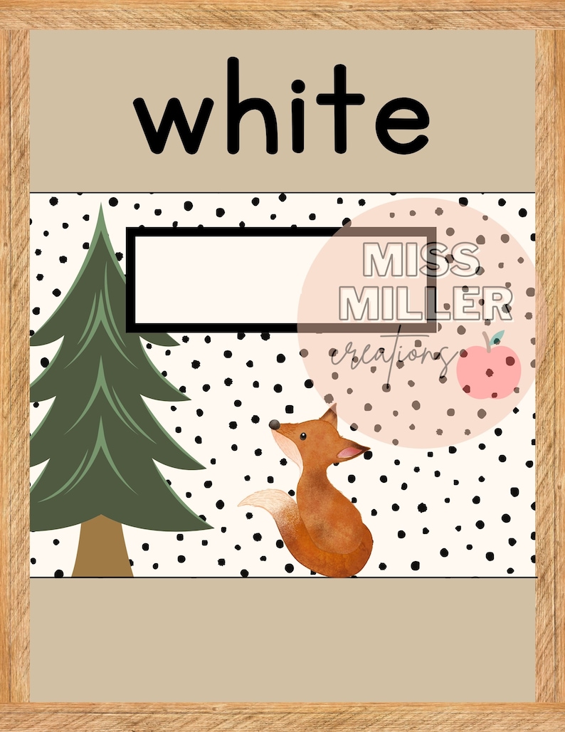 Woodland Classroom Color Posters | Etsy