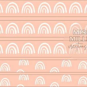 Modern Boho Rainbow Bulletin Board Borders Pack - Etsy