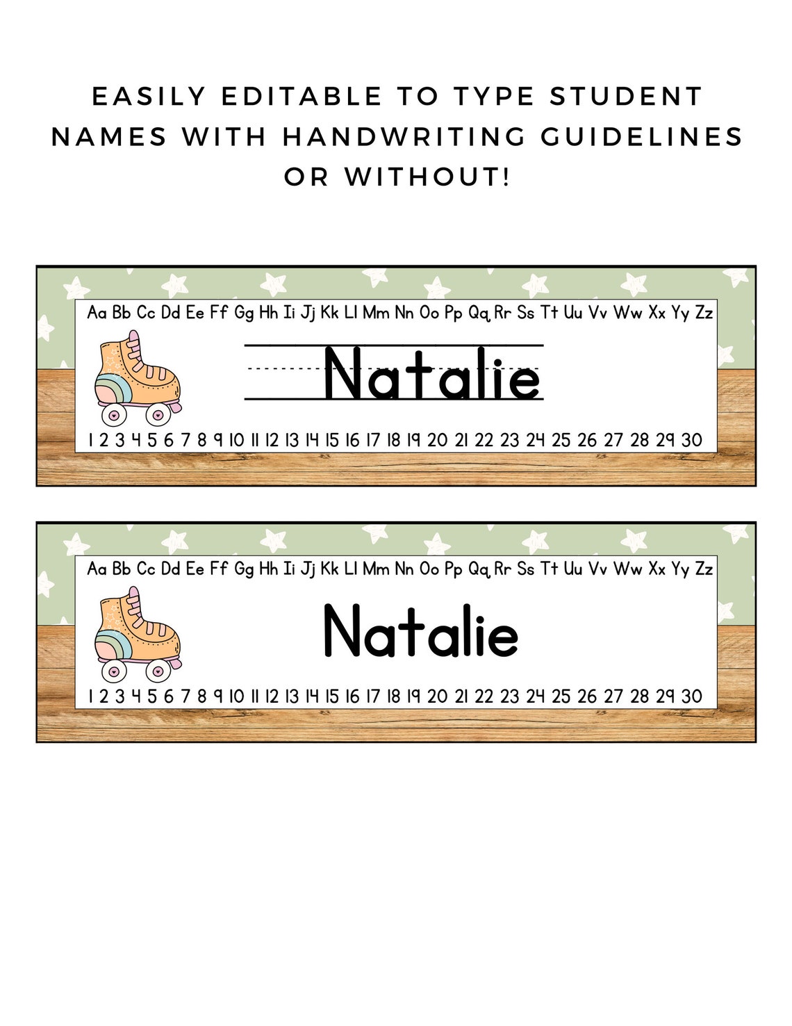 Groovy Pastel Desk Plates [editable] - Etsy