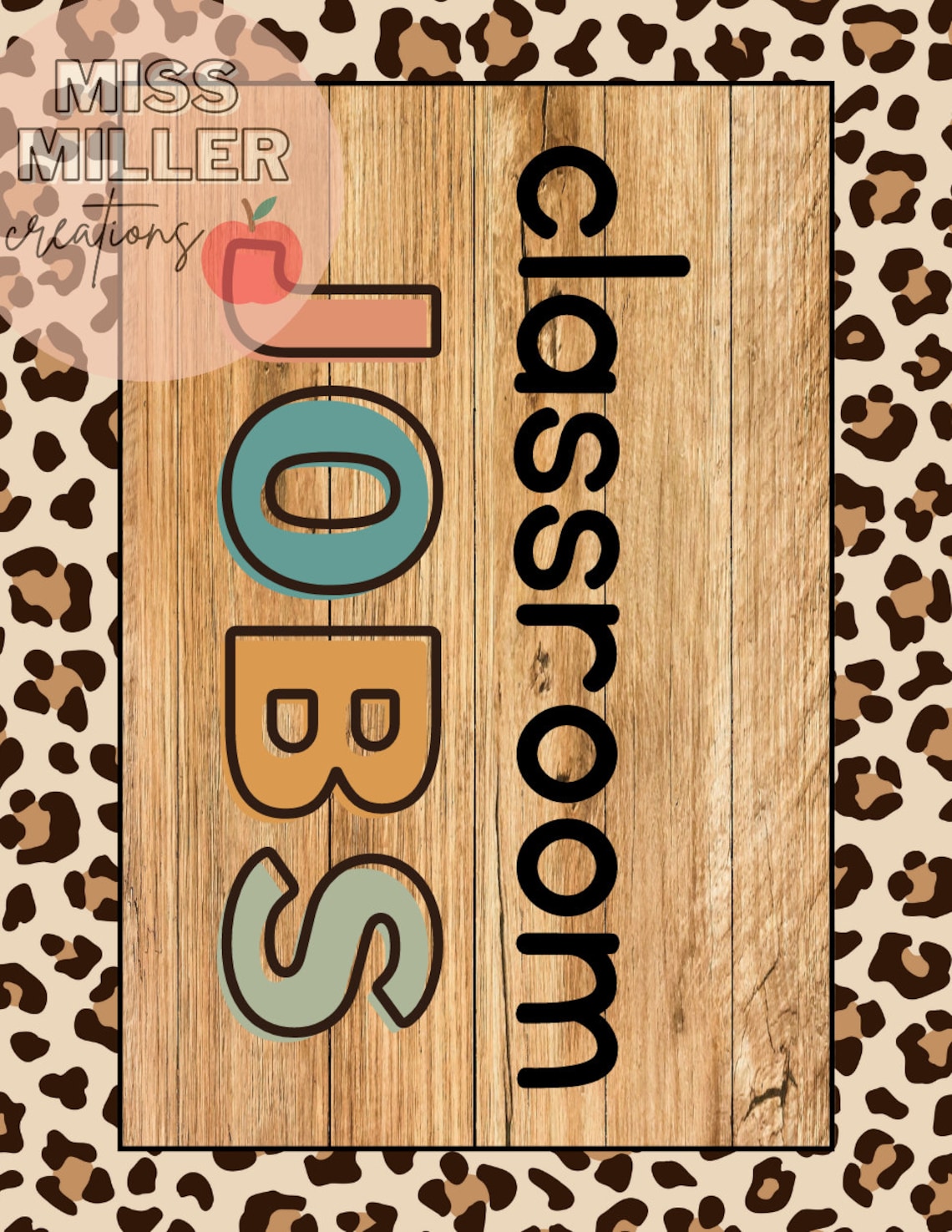 Boho Tropics Class Jobs Display [editable] - Etsy