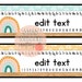 Modern Boho Rainbow Classroom Desk Plates editable - Etsy