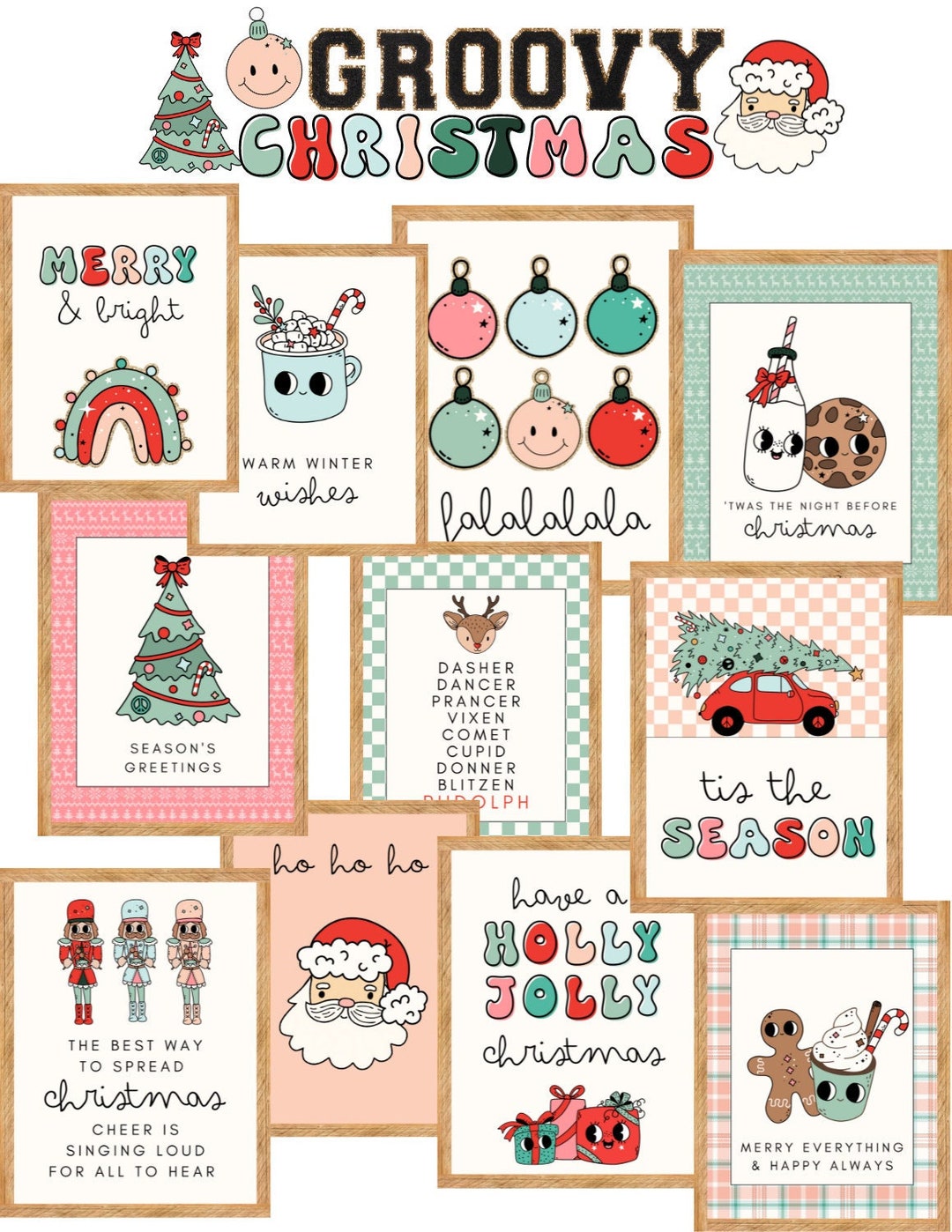 Groovy Christmas Classroom Decor Posters - Etsy