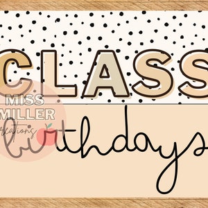 Neutral Boho Rainbow Class Birthday Display - Etsy