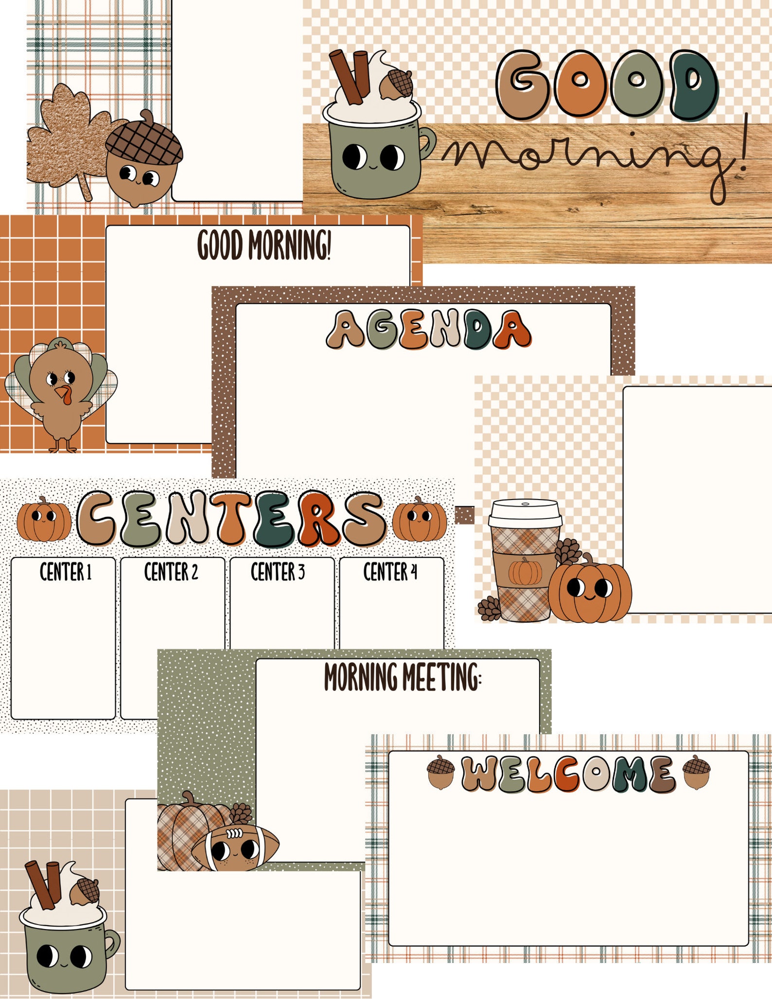 Seasonal Yearlong Google Slides Template Bundle - Etsy