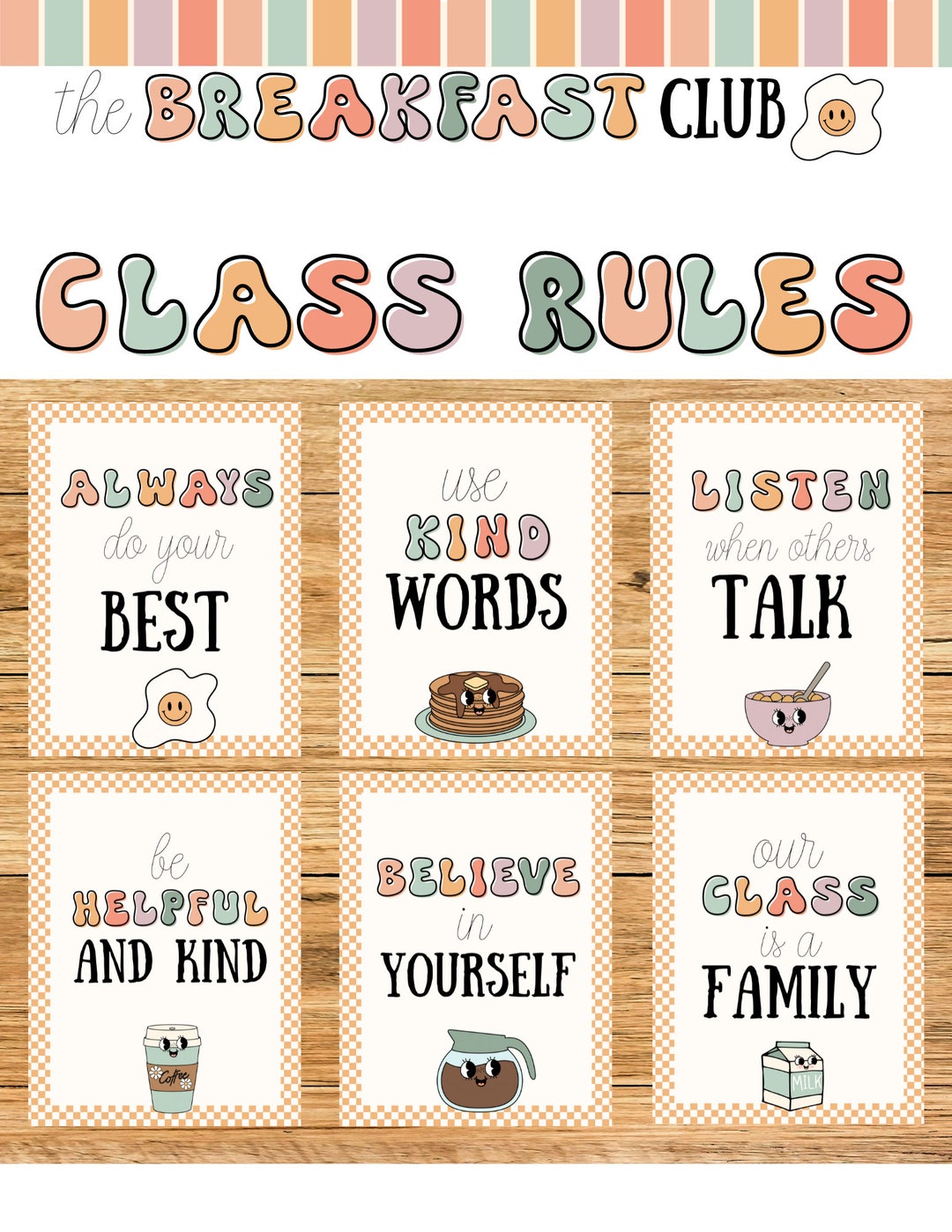The Breakfast Club Class Rules Posters - Etsy