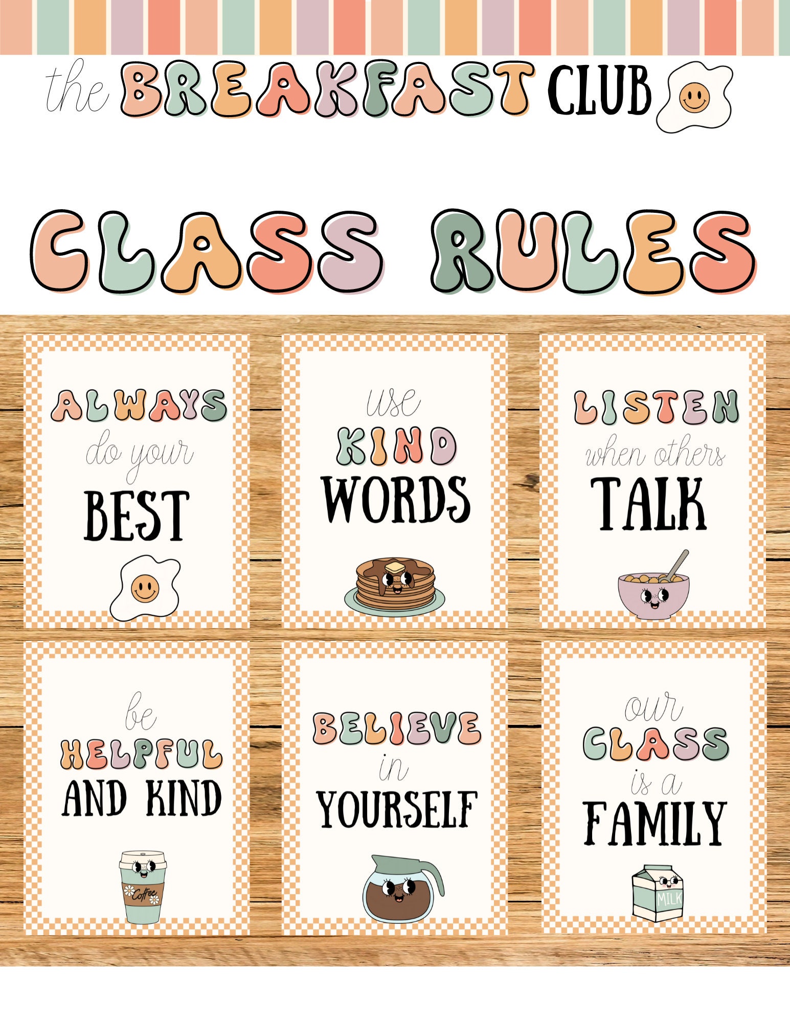 The Breakfast Club Class Rules Posters - Etsy