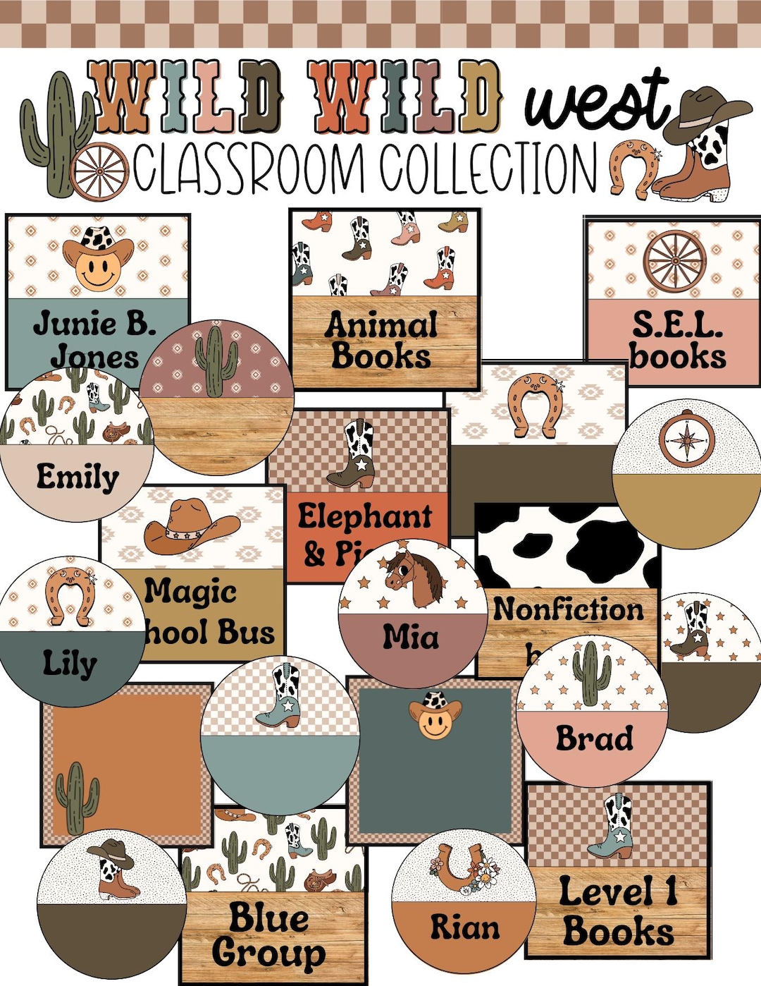 Wild Wild West Classroom Labels [editable] - Etsy