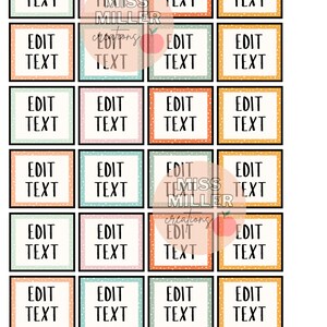 Groovy Boho Teacher Toolbox Labels [editable] - Etsy