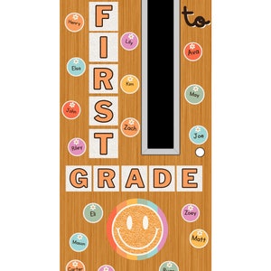 Retro Rainbow Classroom Door Display - Etsy