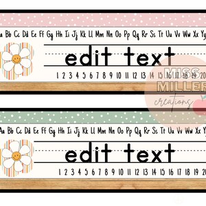 Groovy Boho Desk Plates [editable] - Etsy