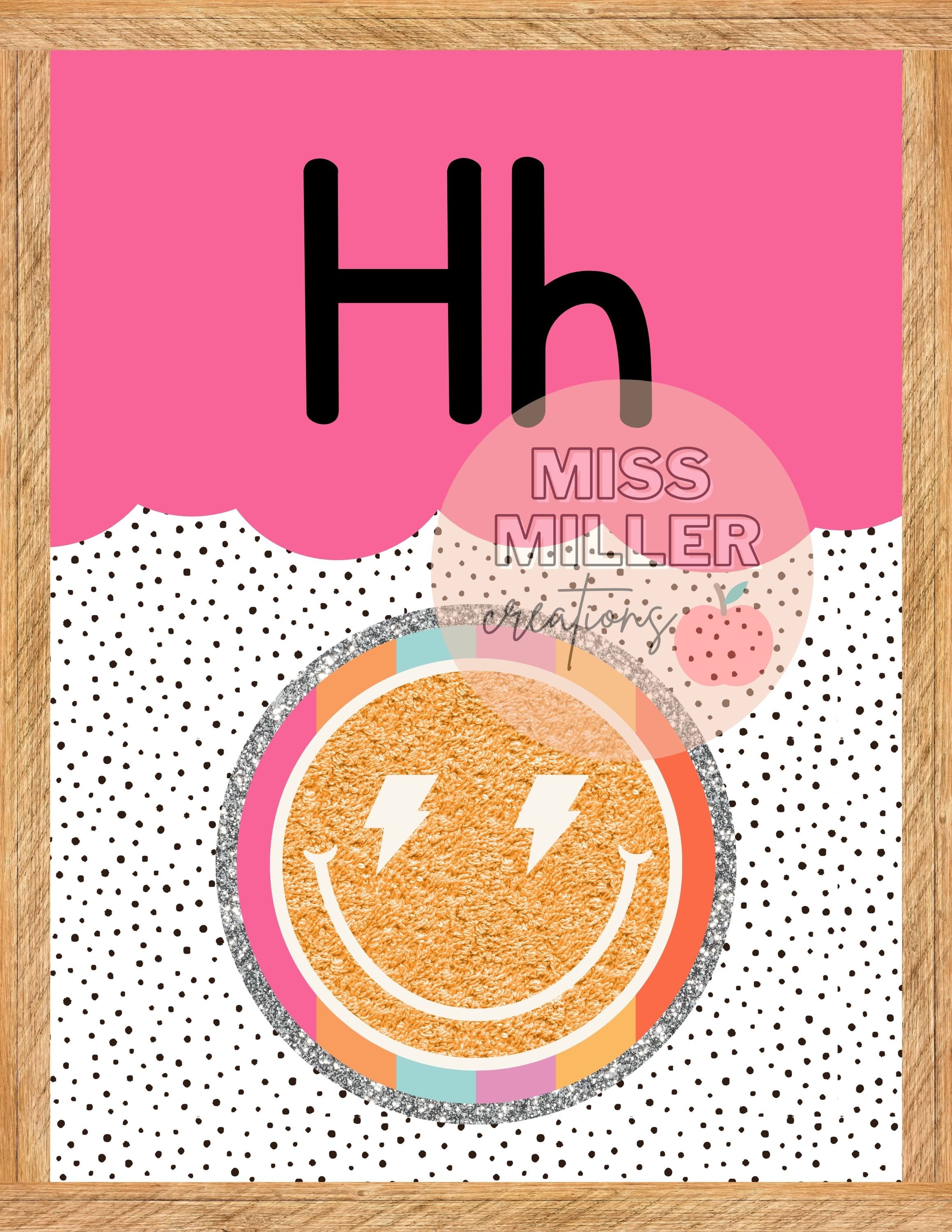 Groovy Glitter Classroom Alphabet - Etsy