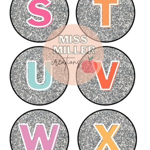 Groovy Glitter Word Wall [editable] - Etsy